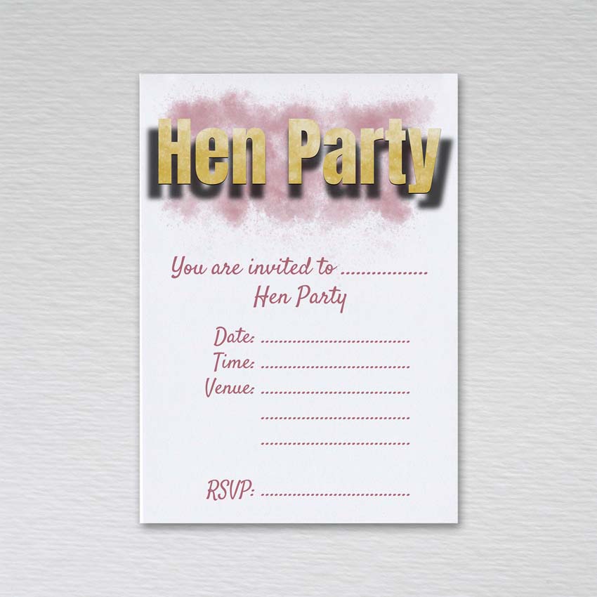 Hen Party Invitations - Funky Range A6 - Premium Prints by Webspectations