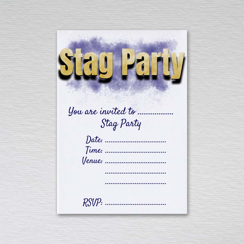 Stag Party Invitations - Funky Range A6 - Premium Prints by Webspectations