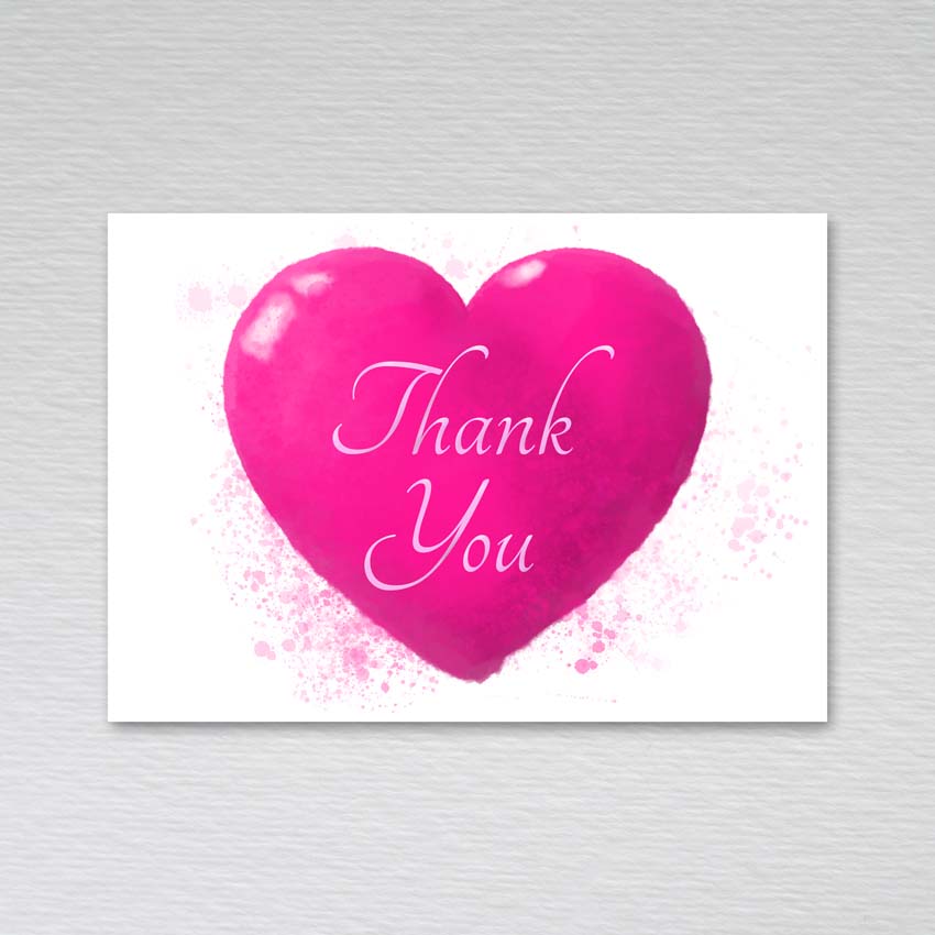 Thank You Cards - Heart Range A6 - Premium Prints by Webspectations