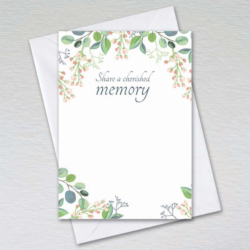 Funeral Memory Cards: Eucalyptus Design - Premium Prints by Webspectations