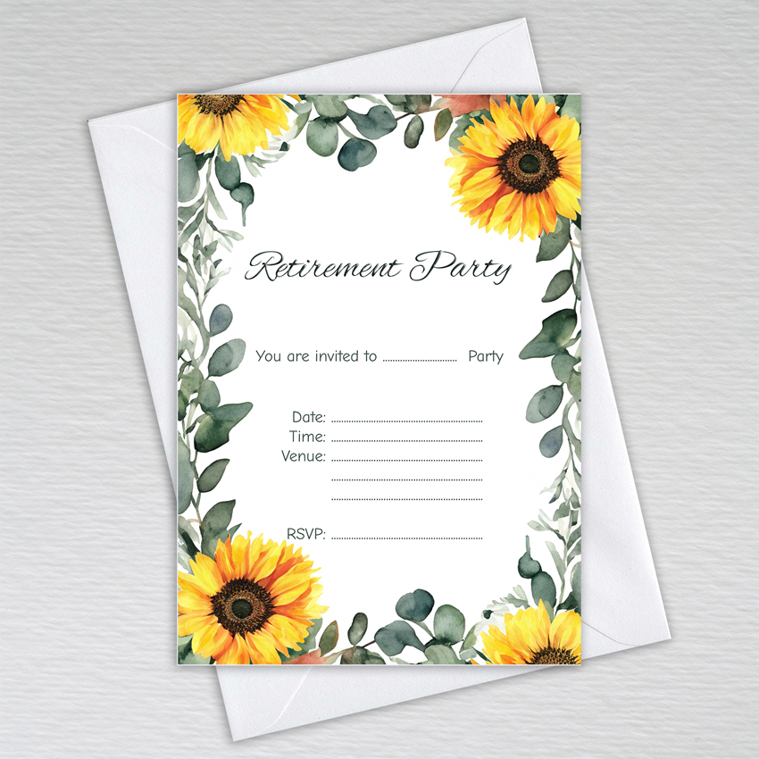 Retirement Party Invitations: Sunflower - Premium Prints by Webspectations
