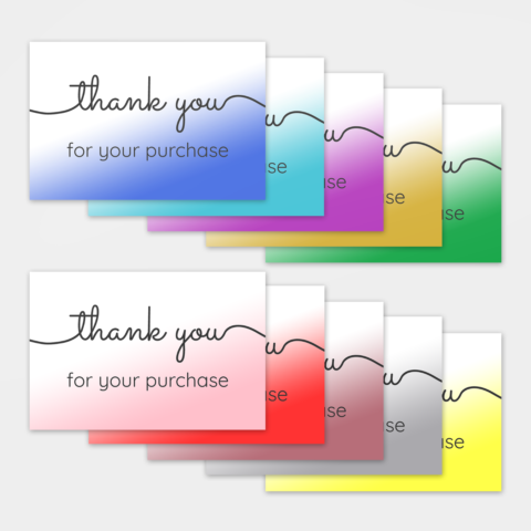 Thank you for your purchase cards - Premium Prints by Webspectations