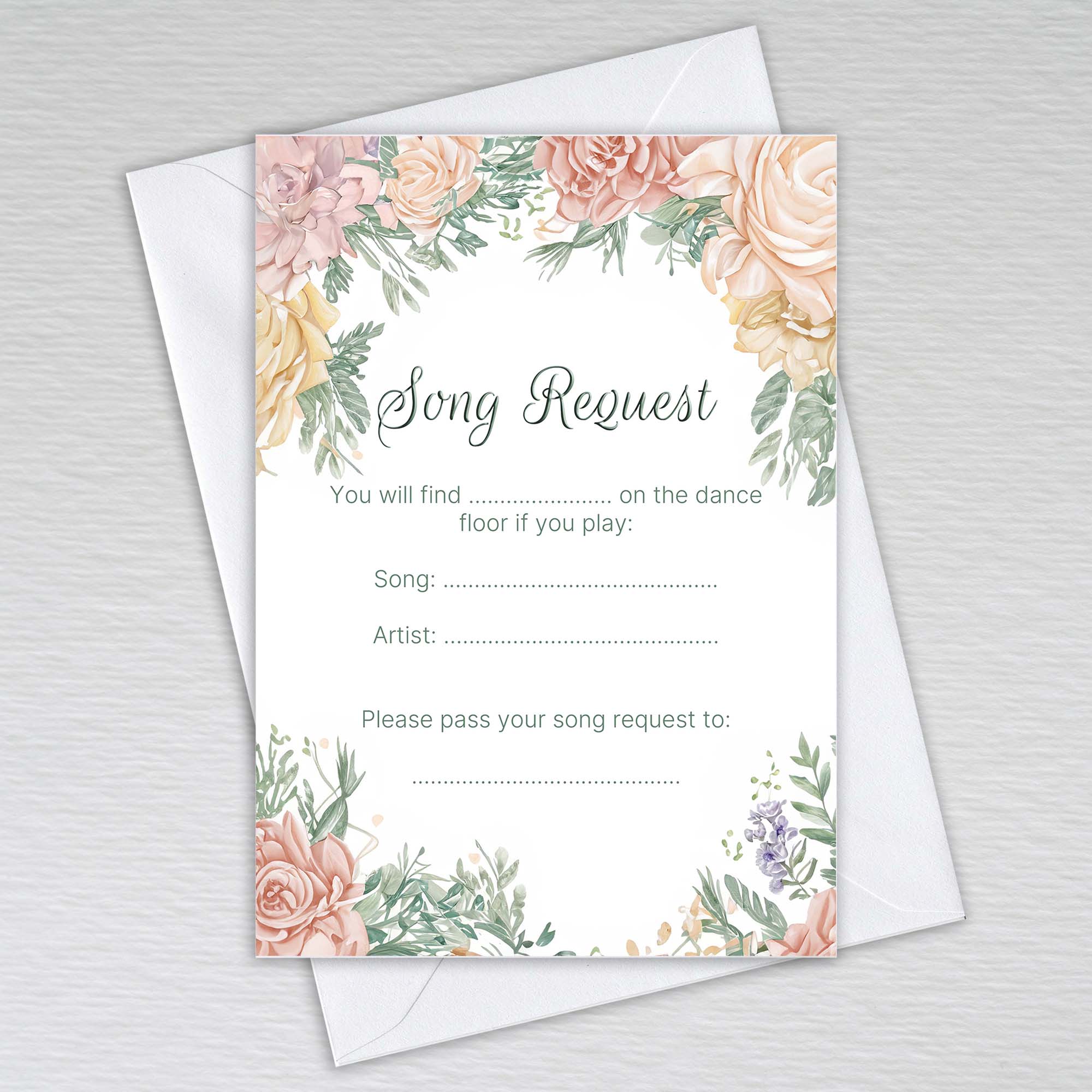 Song Request Cards: Autumn Peony - Premium Prints by Webspectations