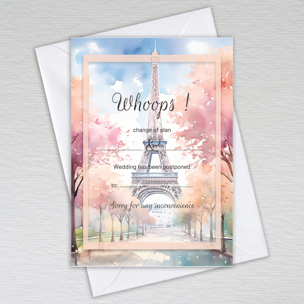 Change the Date Cards: Watercolour Paris - Premium Prints by Webspectations