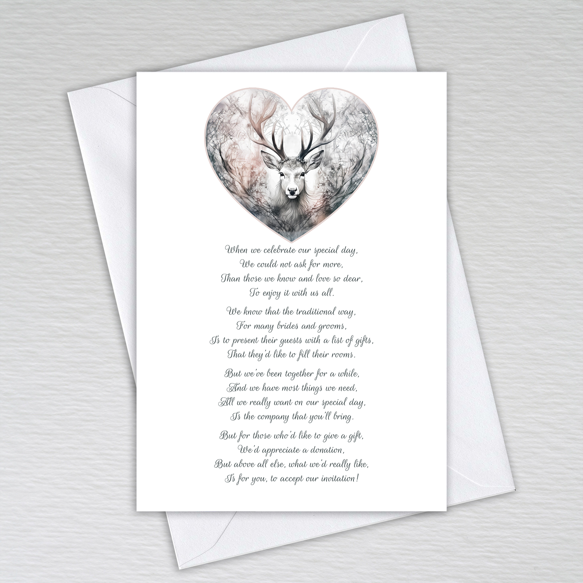 Wedding Poem Money Request Cards: Scottish Stag - Premium Prints by ...